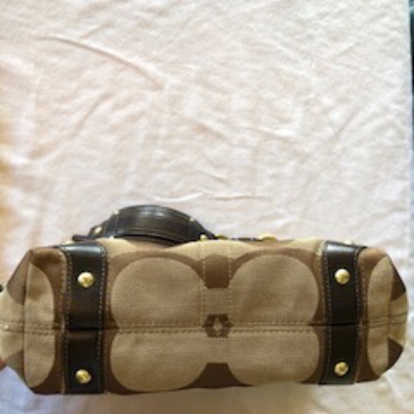 Coach | Bags | Coach Signature Logo Brown Hobo | Poshmark